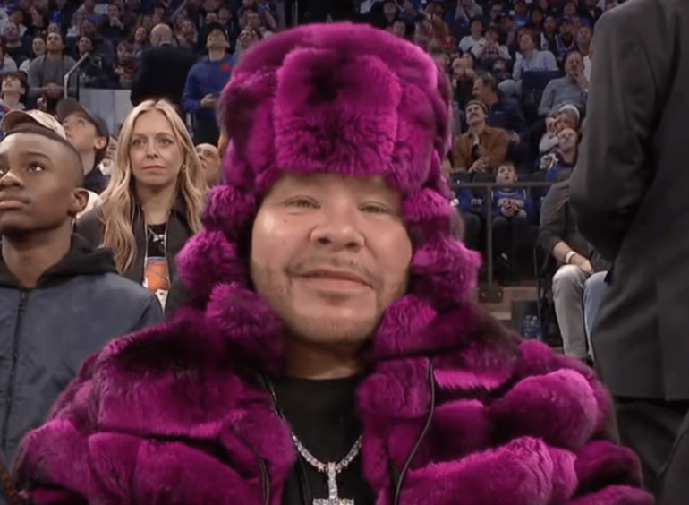 The Color Purple: Fat Joe Cooked Online For Fur Outfit At Knicks Game ...